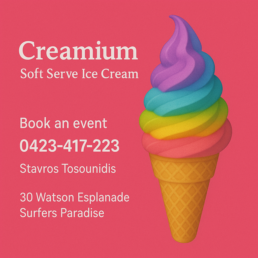 Contact form for Creamium.au Soft Serve Ice Cream Truck Gold Coast ...